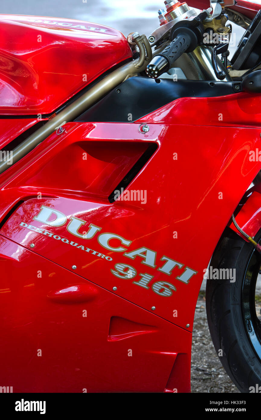 Ducati Desmoquattro 916 Motorcycle. Italian sports motorbike Stock ...