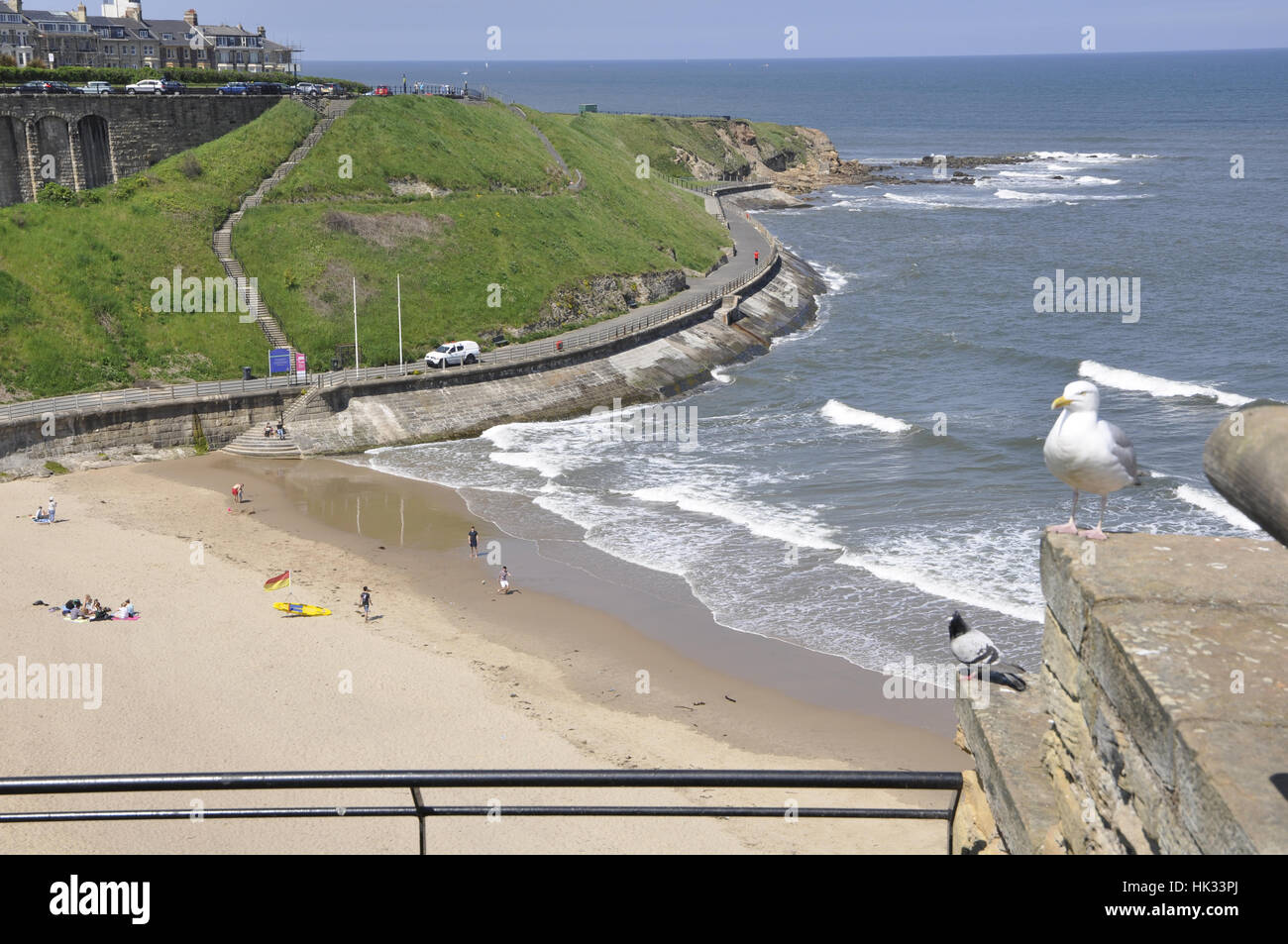 Aerial view tynemouth beach hi-res stock photography and images - Alamy