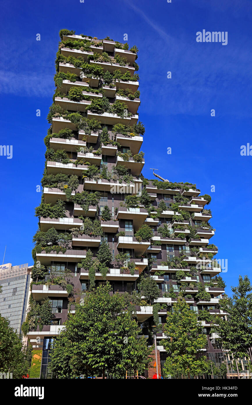 Italy, City of Milan, Project, Bosco Verticale, vertical forest, high ...