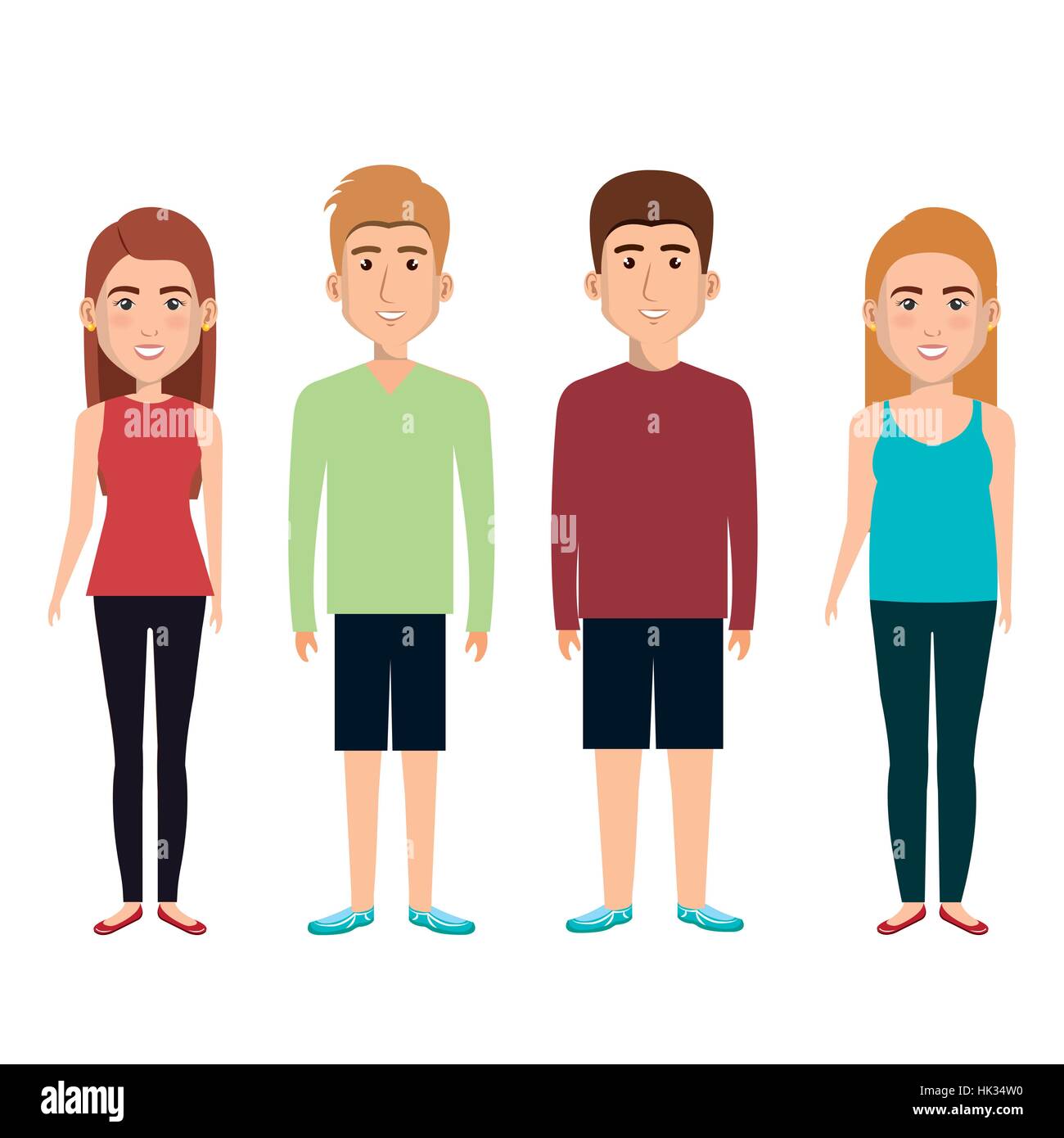 persons group avatars characters vector illustration design Stock ...