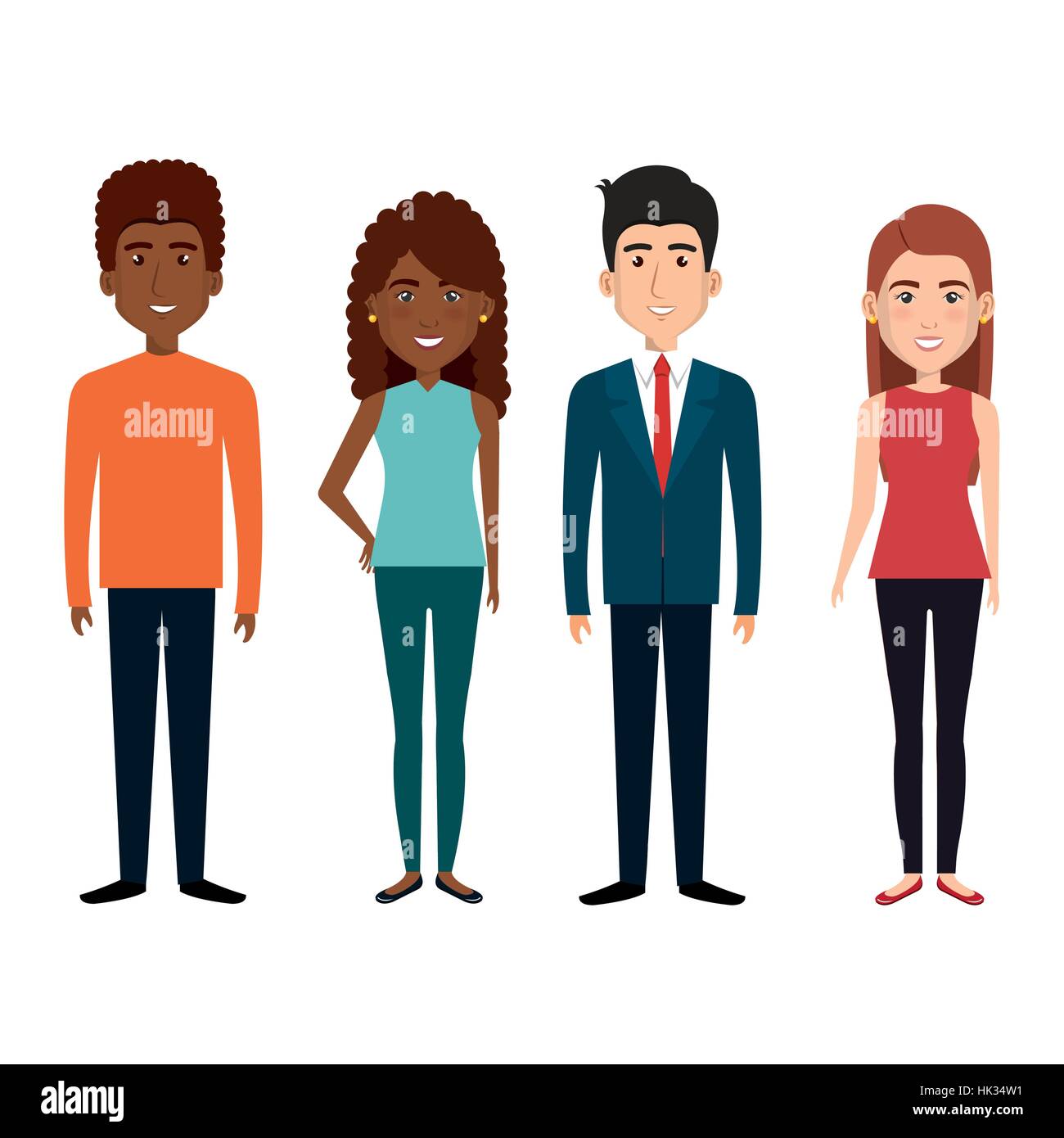persons group avatars characters vector illustration design Stock ...