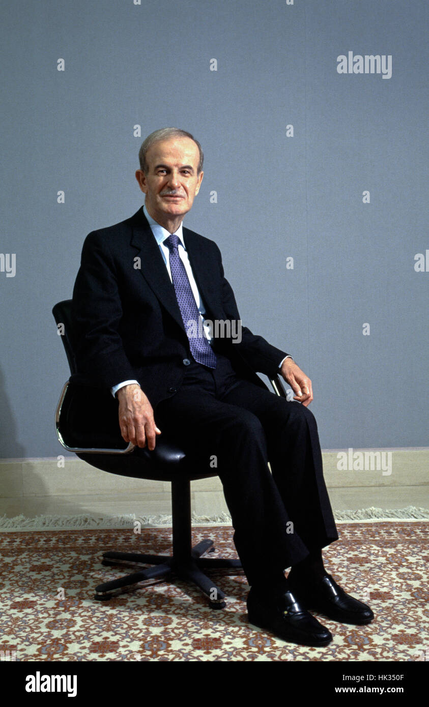 Damascus 1990s - Hafez Al Assad at the Presidential palace in Damascus ...