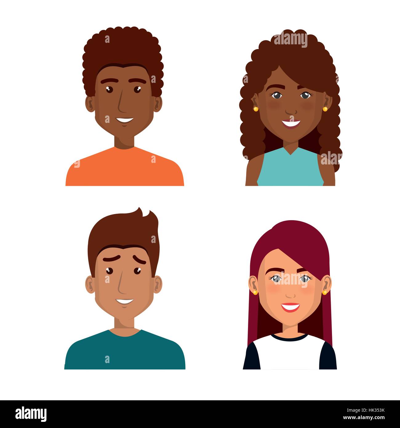 persons group avatars characters vector illustration design Stock ...