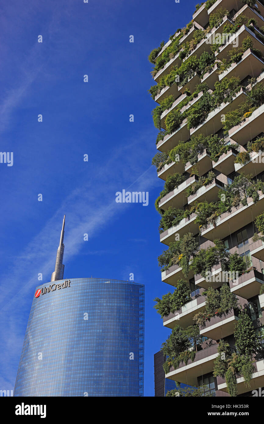 Italy, City of Milan, Project, Bosco Verticale, vertical forest, high ...