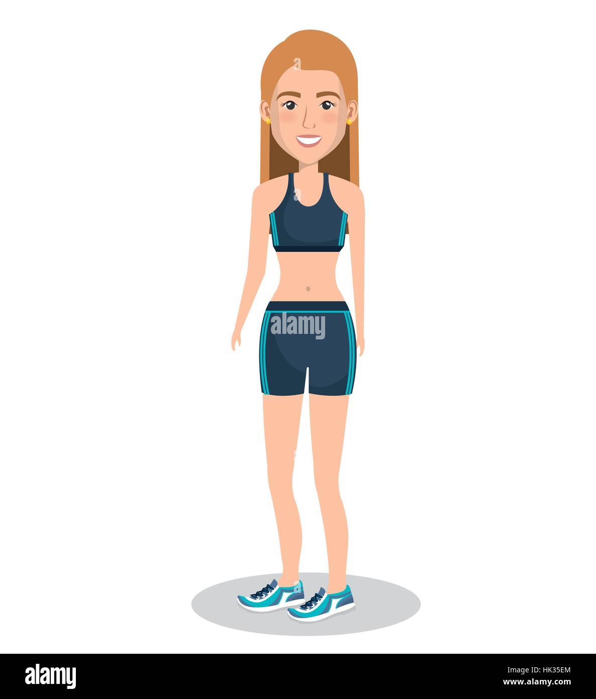 athlete fitness female avatar vector illustration design Stock Vector ...