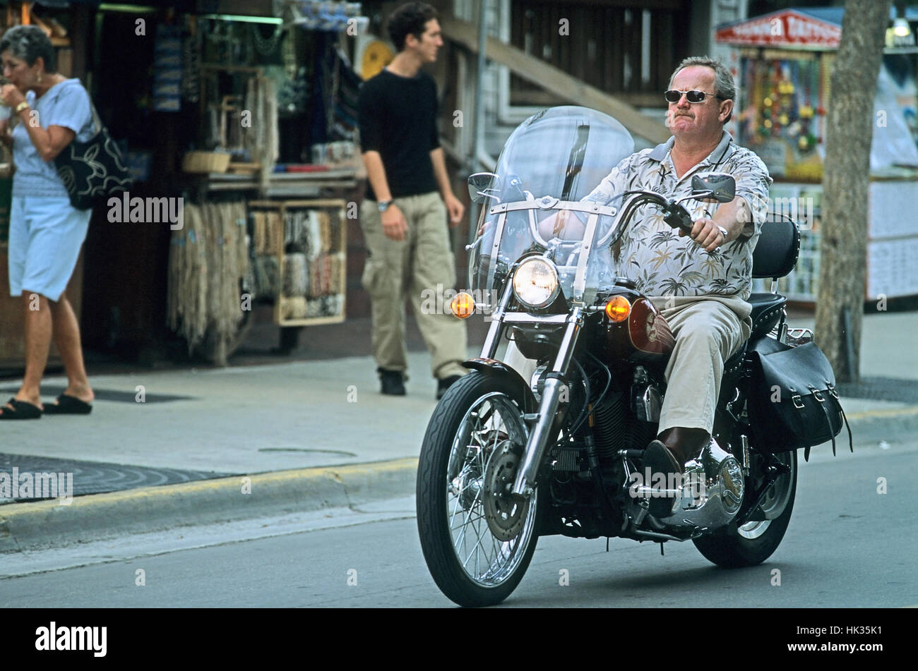 Biker in Key West, Florida, USA Stock Photo - Alamy