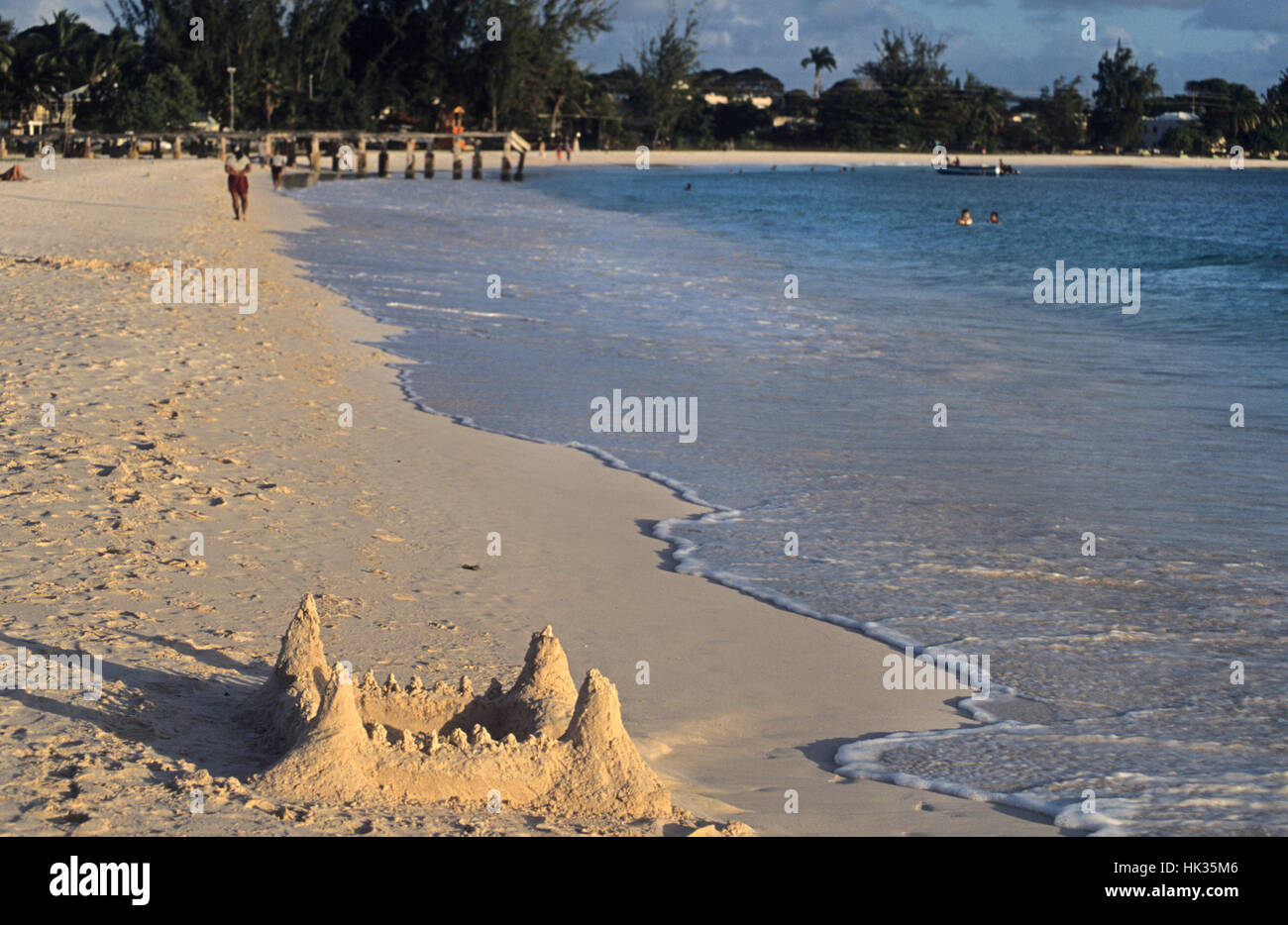 Sand Castle, Boatyard beach, Barbados, Caribbean Stock Photo - Alamy