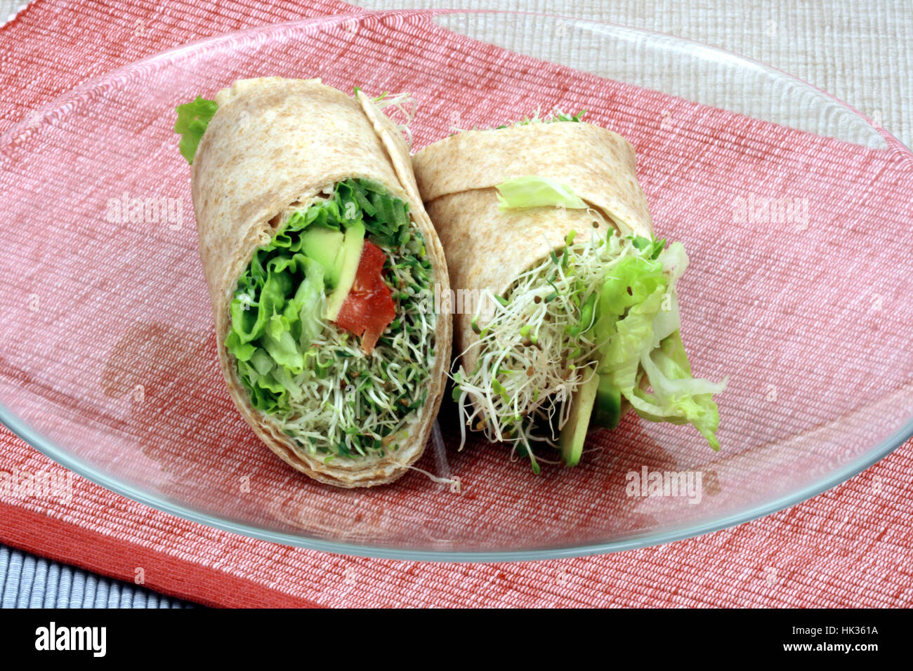 fresh sandwich wrap made with organic prime ingredients Stock Photo - Alamy