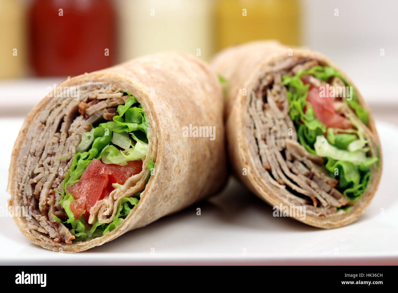 fresh sandwich wrap made with organic prime ingredients Stock Photo - Alamy