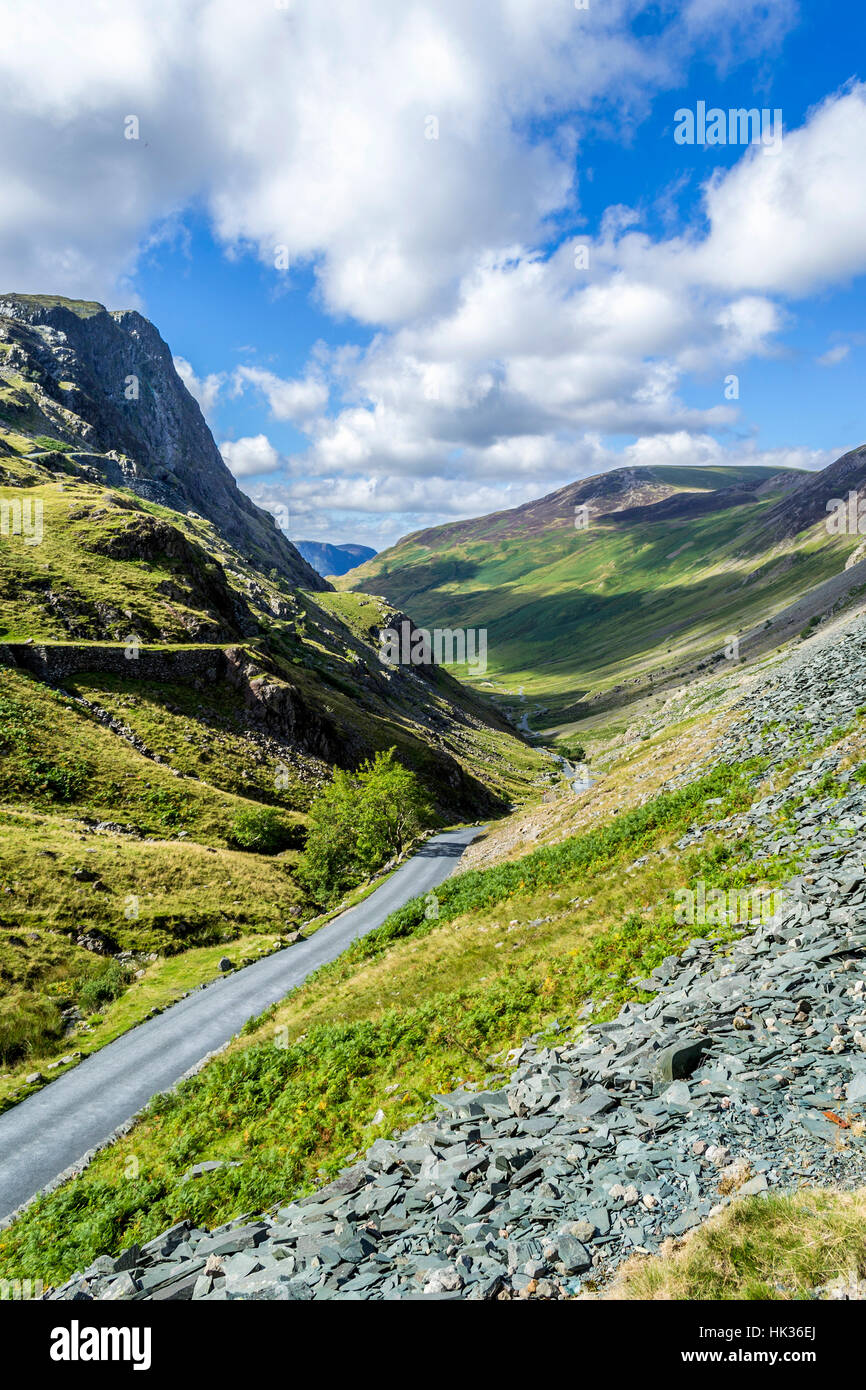 The view down Honister Pass Stock Photo - Alamy