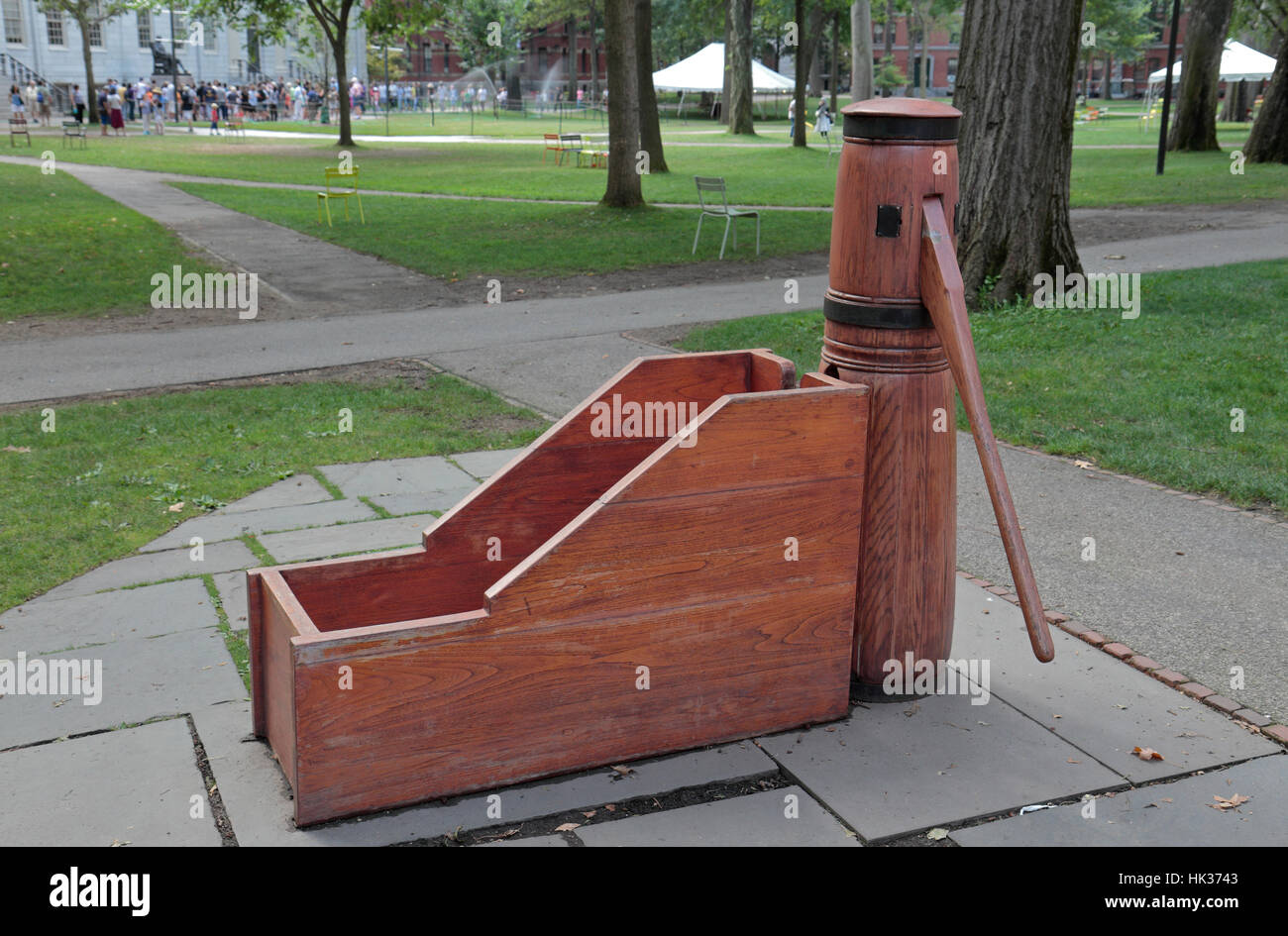 Replica of the Old College Pump, a 350th anniversary memorial, Harvard ...
