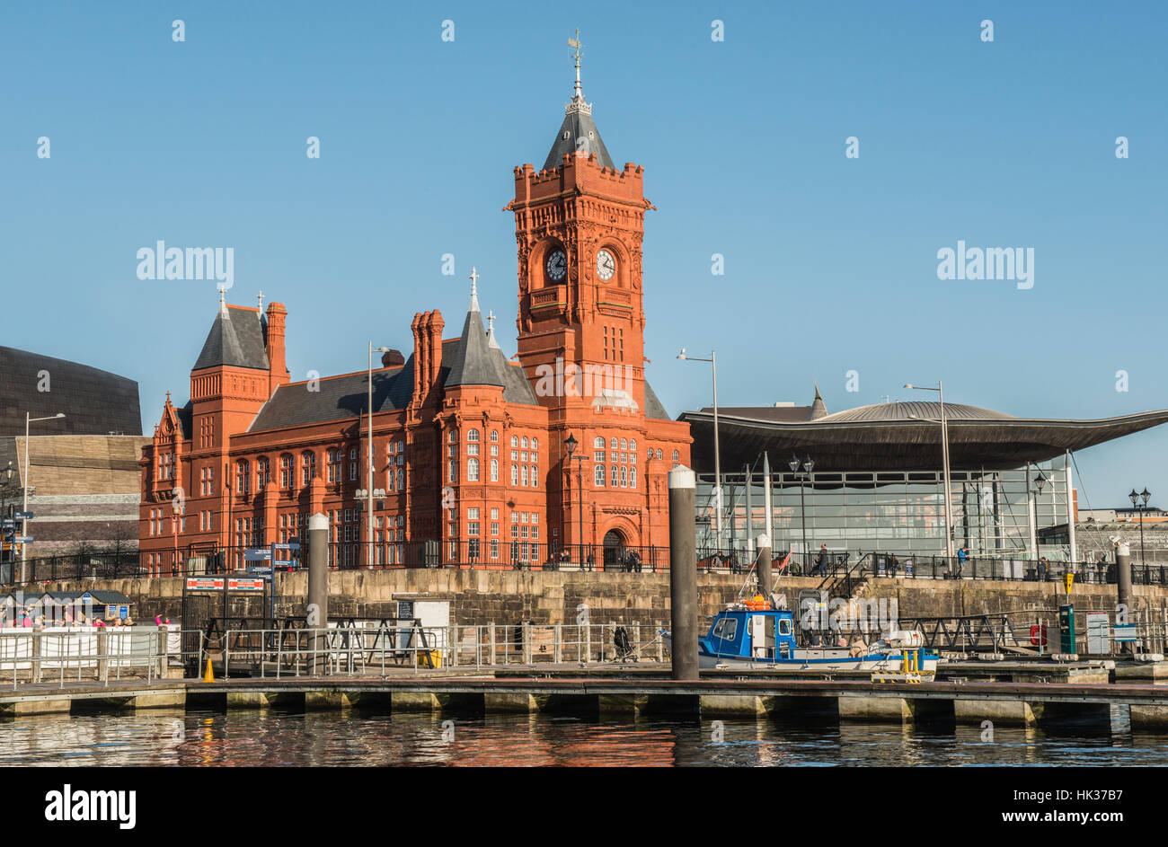 Pierhead Building and Senedd Cardiff south Wales Stock Photo - Alamy