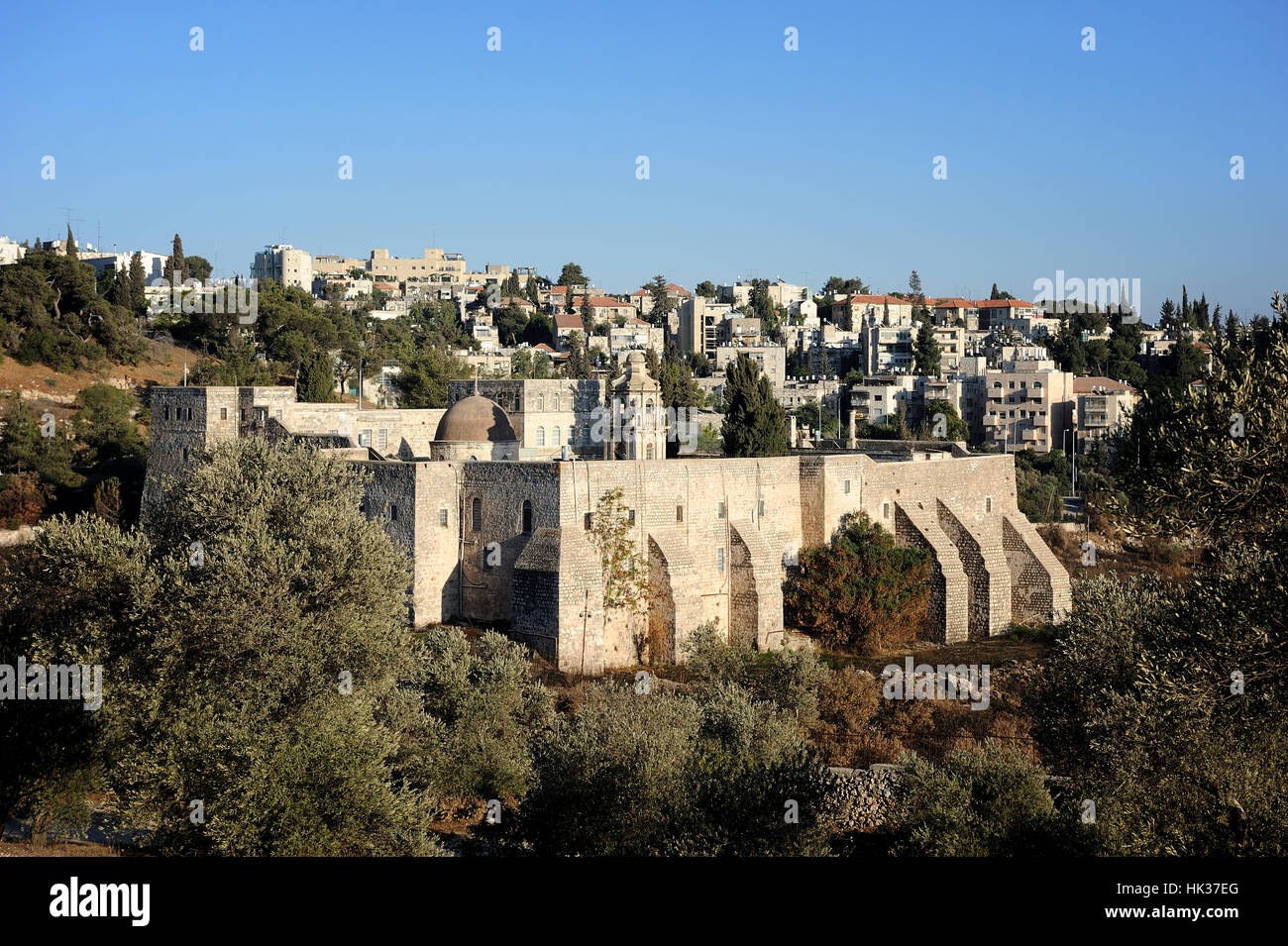 Christian monastery in the park in Jerusalem, Israel Stock Photo - Alamy
