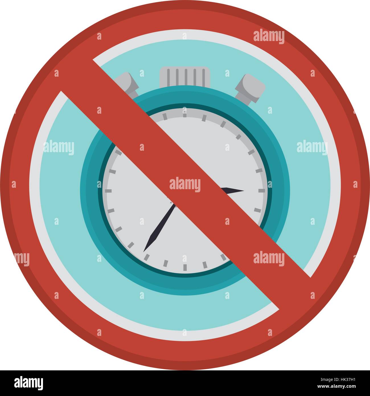 prohibited sign chronometer watch isolated icon vector illustration ...