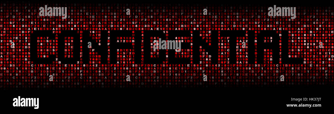 Confidential text on hex code illustration Stock Photo - Alamy