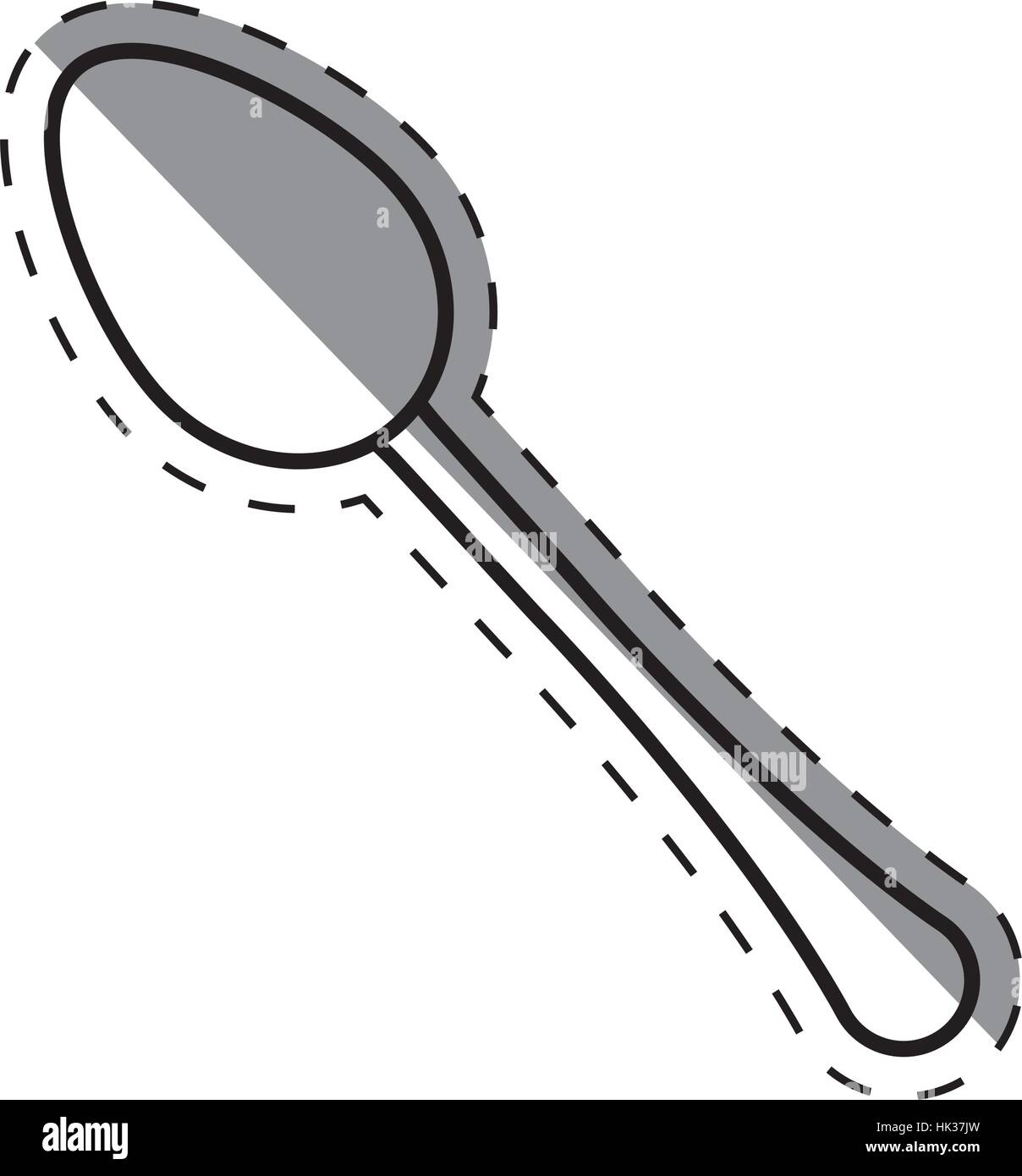 spoon utensil kitchen dotted line vector illustration eps 10 Stock ...