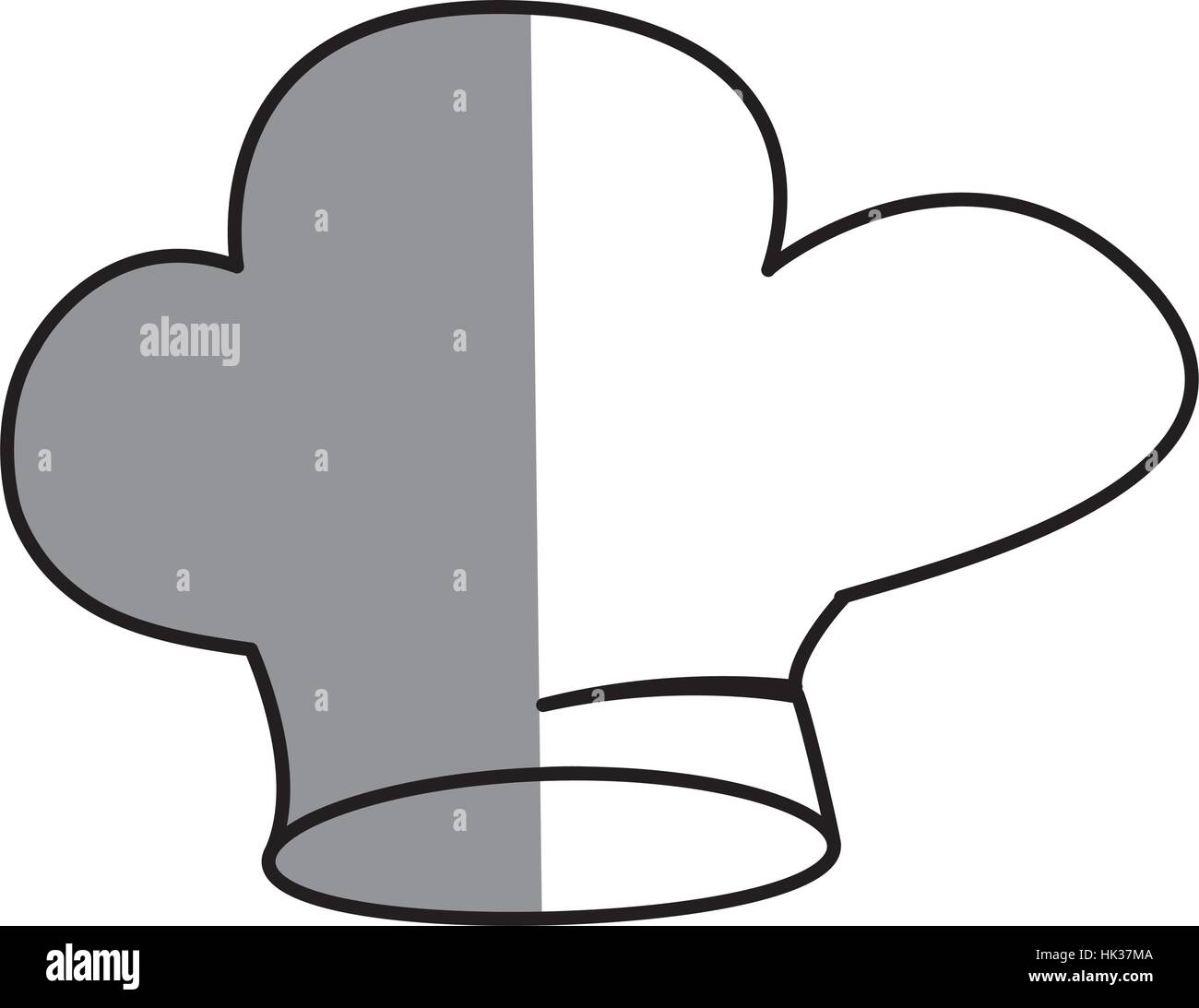 hat chef uniform cook kitchen shadow vector illustration eps 10 Stock ...