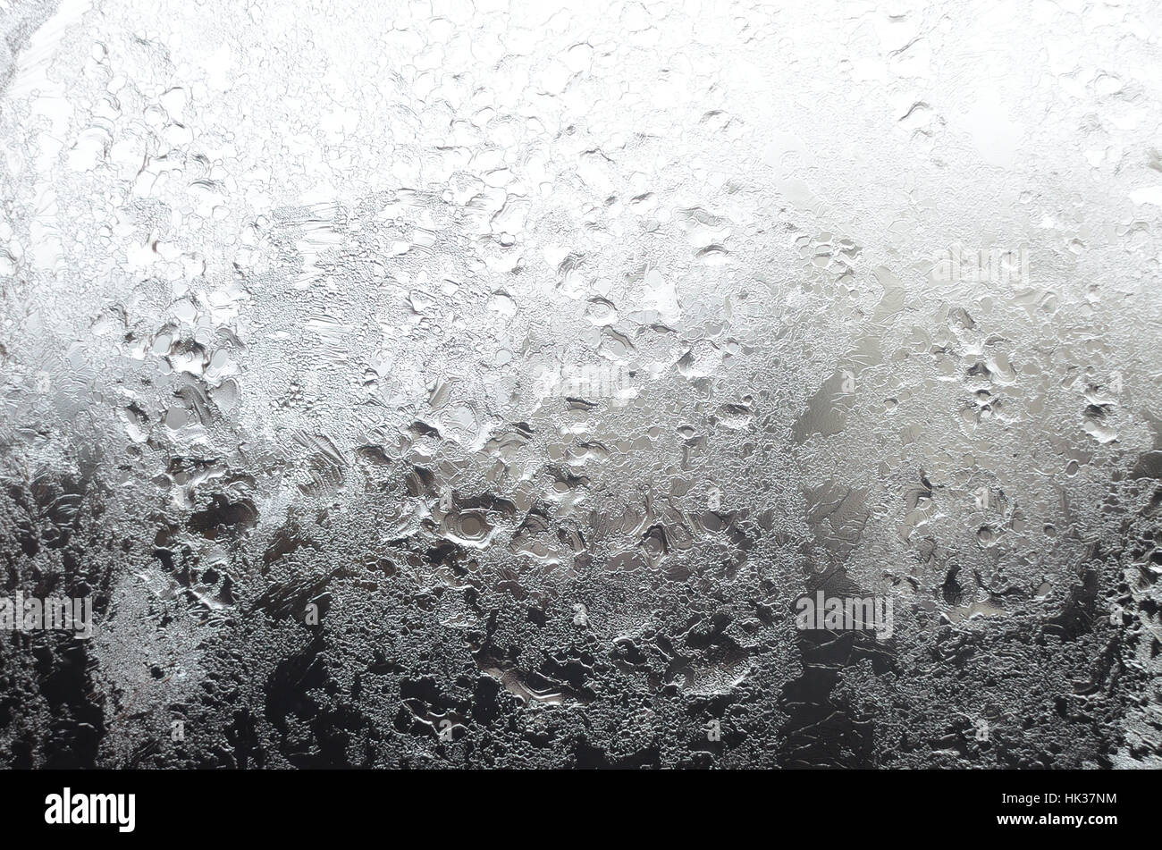 Icy window surface with frostwork as a background Stock Photo - Alamy