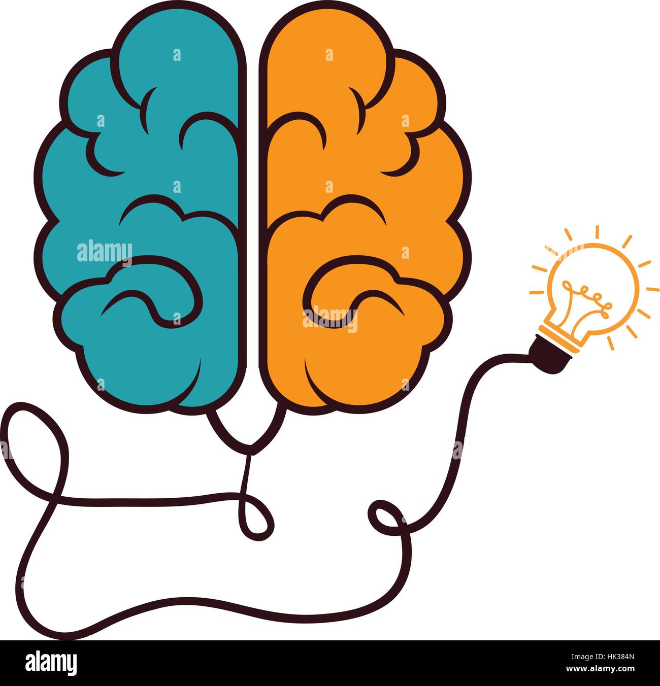 brain storm with bulb vector illustration design Stock Vector Image ...