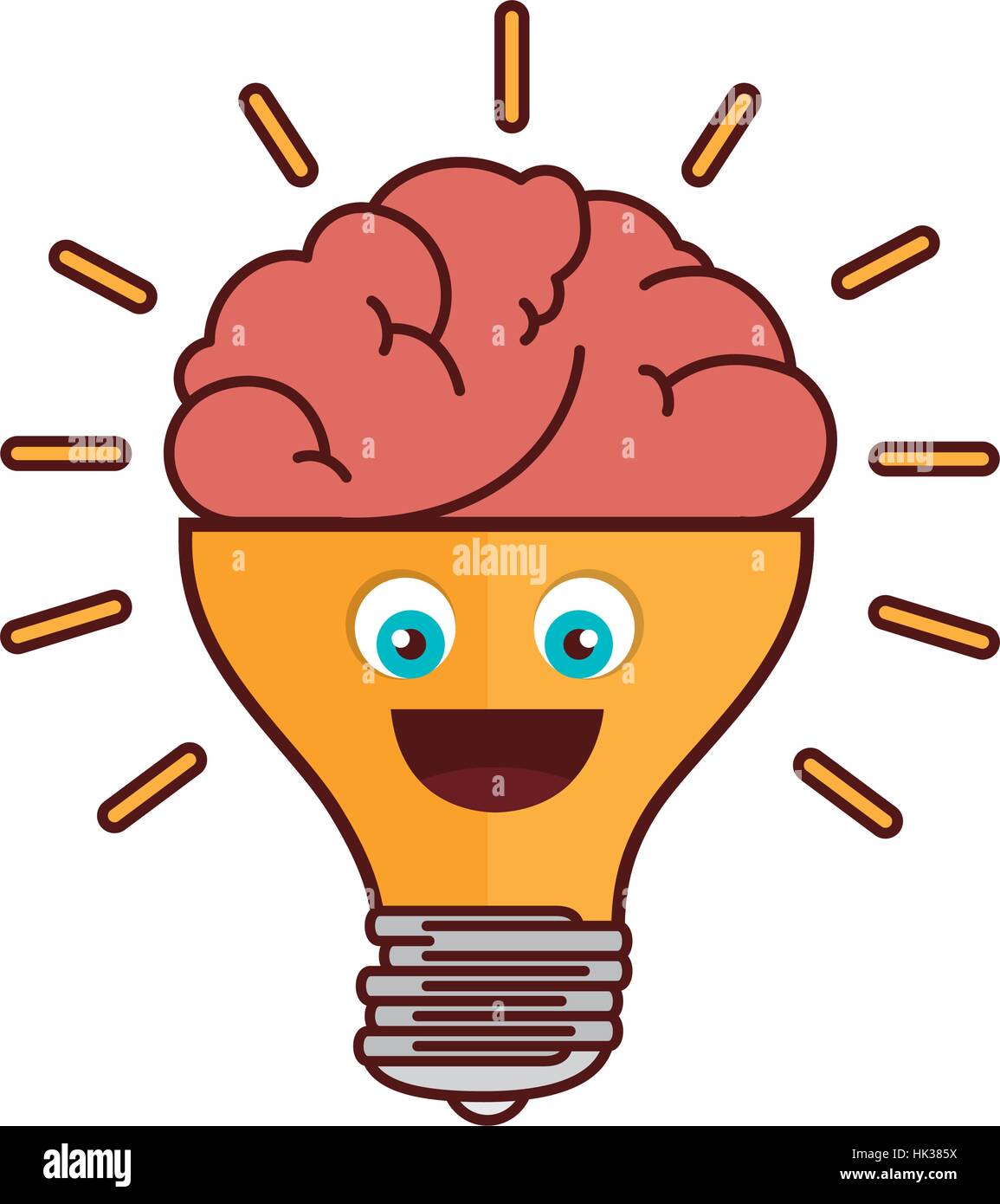 brain storm with bulb vector illustration design Stock Vector Image ...