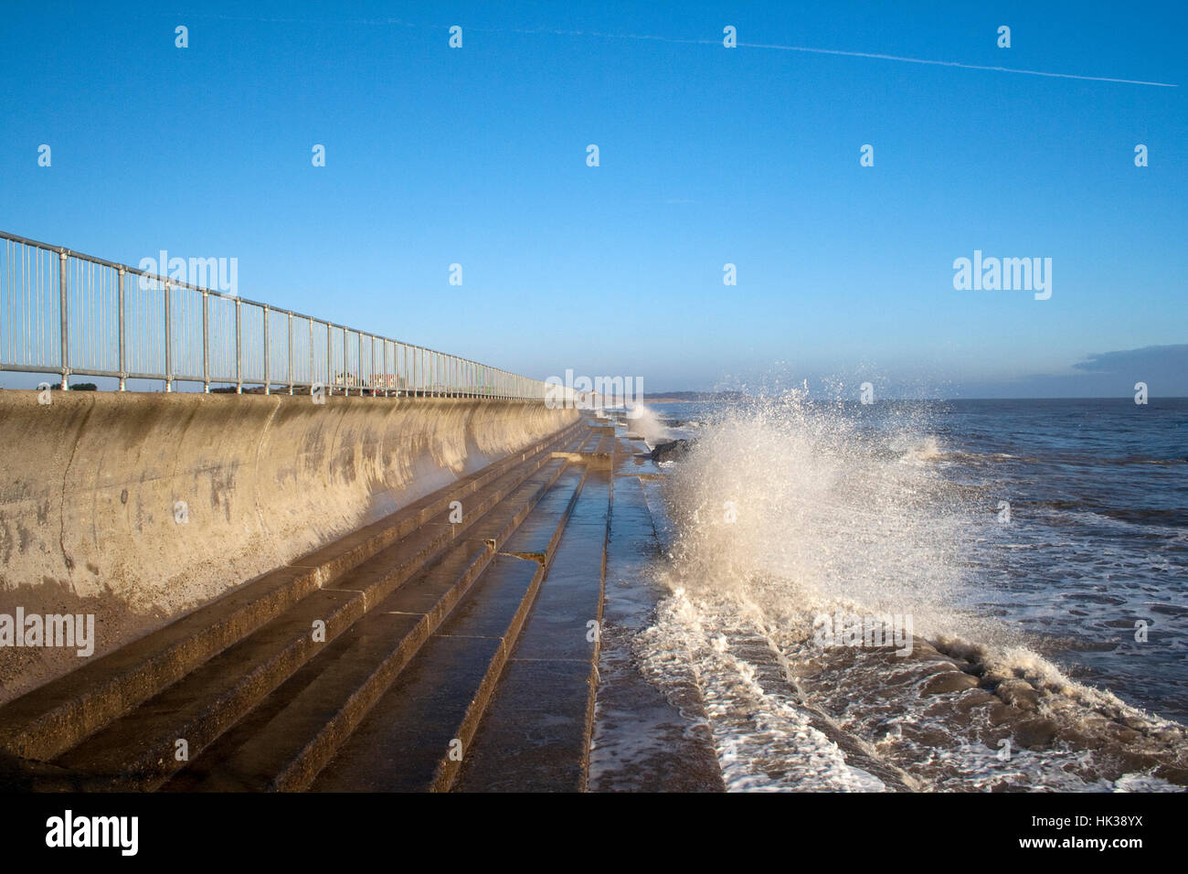 Sea wall and steps at Stock Photo - Alamy