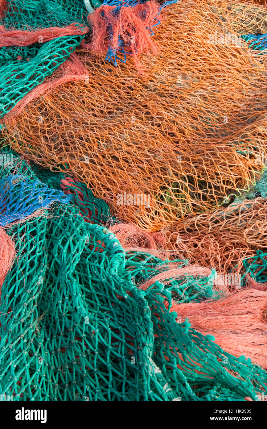 Colourful Fishing Nets Stock Photo - Alamy
