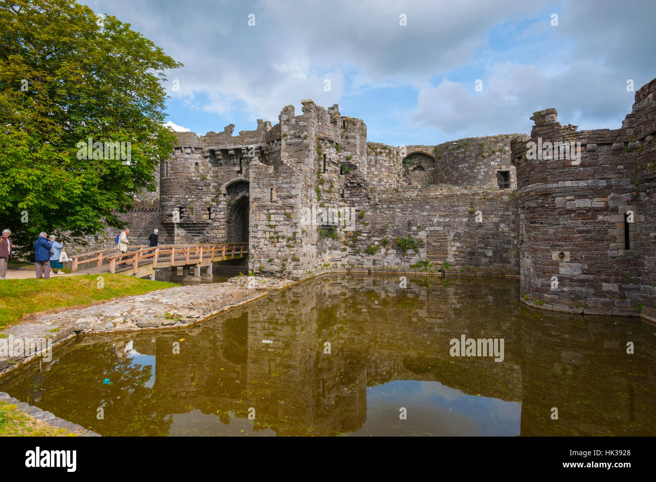 The entrance to Beaumaris castle Stock Photo - Alamy