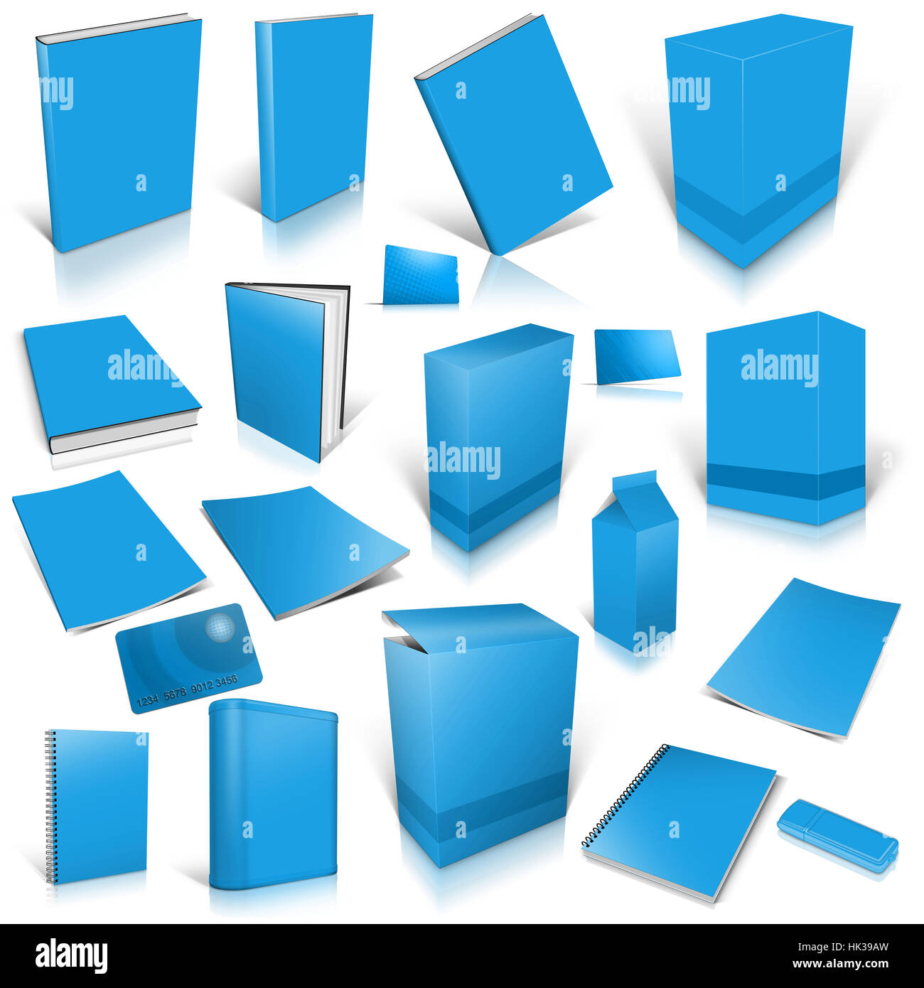 Blank blue front cover book Cut Out Stock Images & Pictures - Alamy