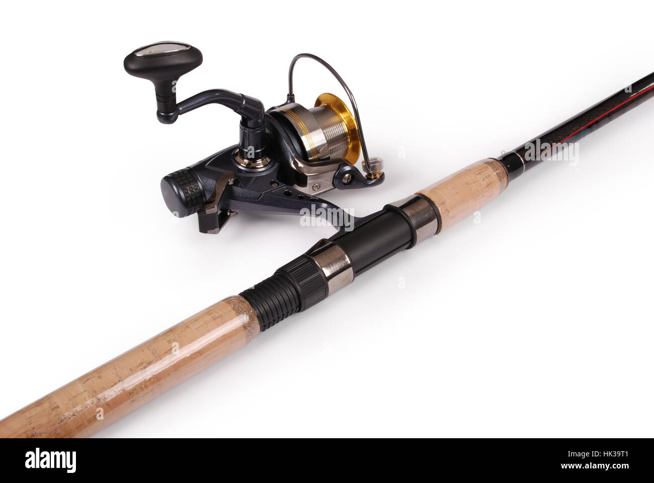 Fishing rod on white background with soft shadow. Photo with clipping ...