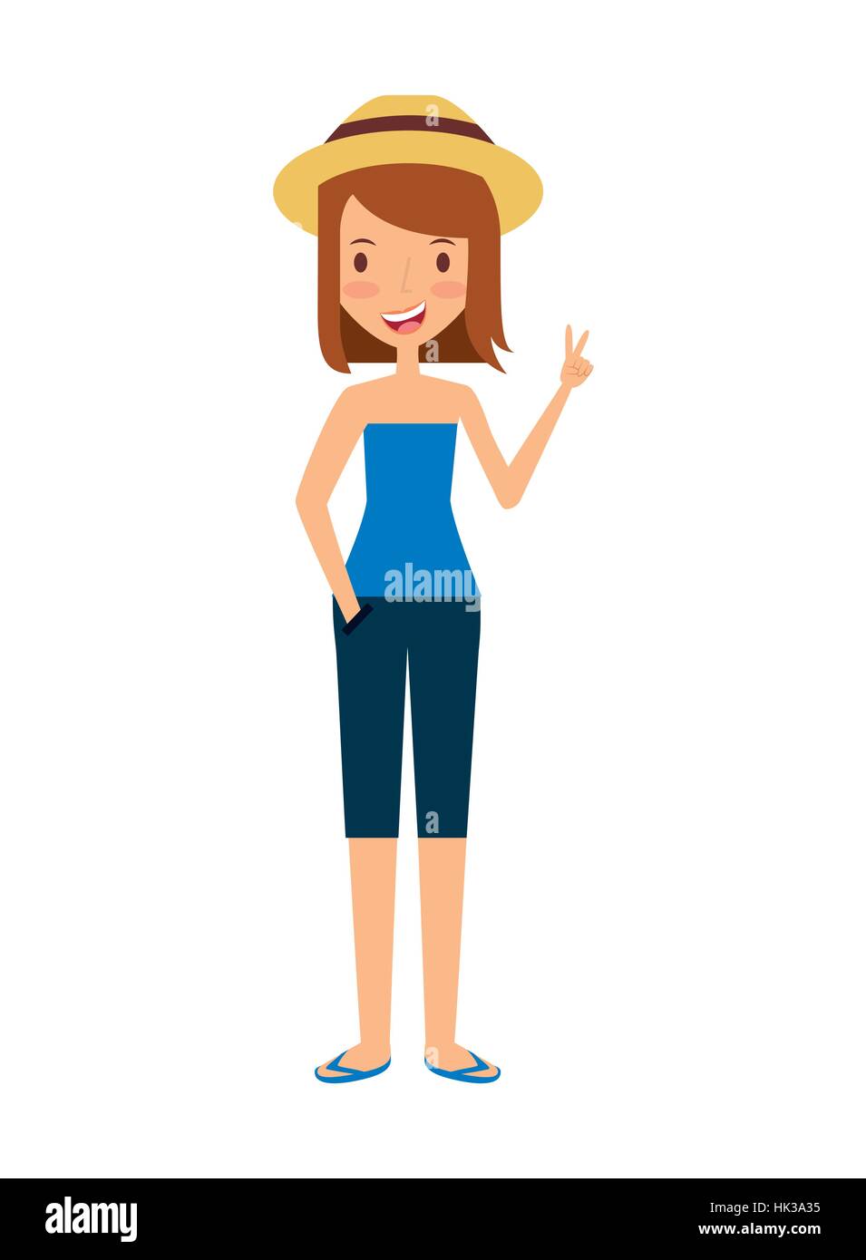 woman cartoon icon over white background. trip and vacations concept ...