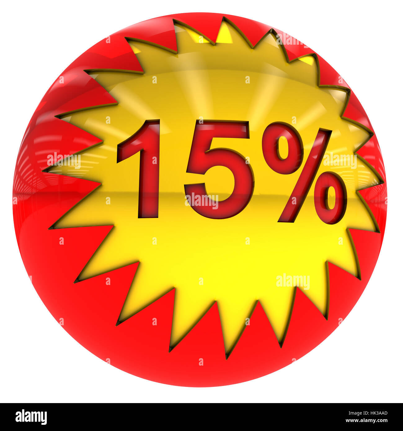 percent, sphere, fifteen, ball, red, yellow, star, sell, isolated ...