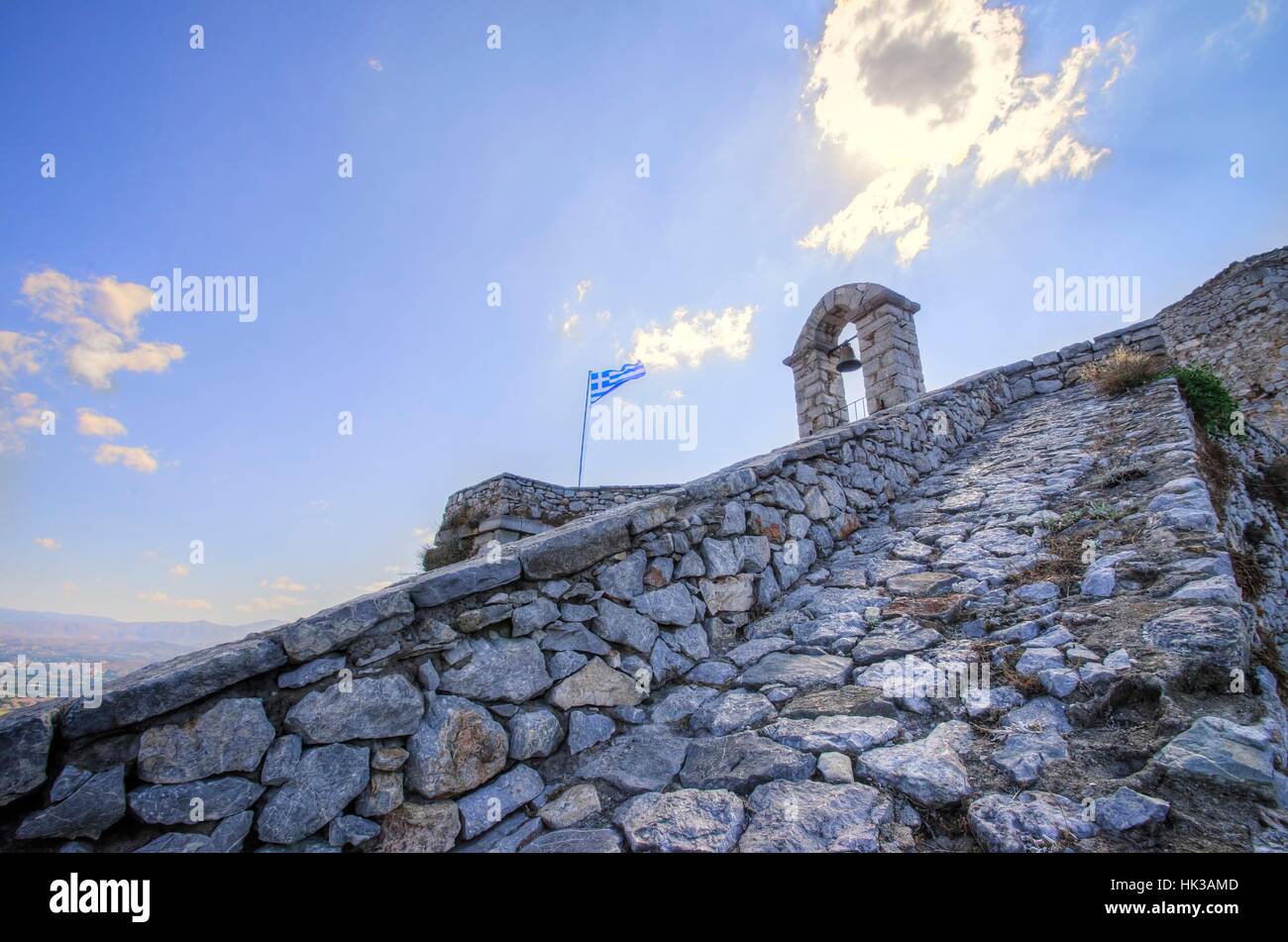 tower, greece, greek, fortress, bell, historical, city, town, monument ...