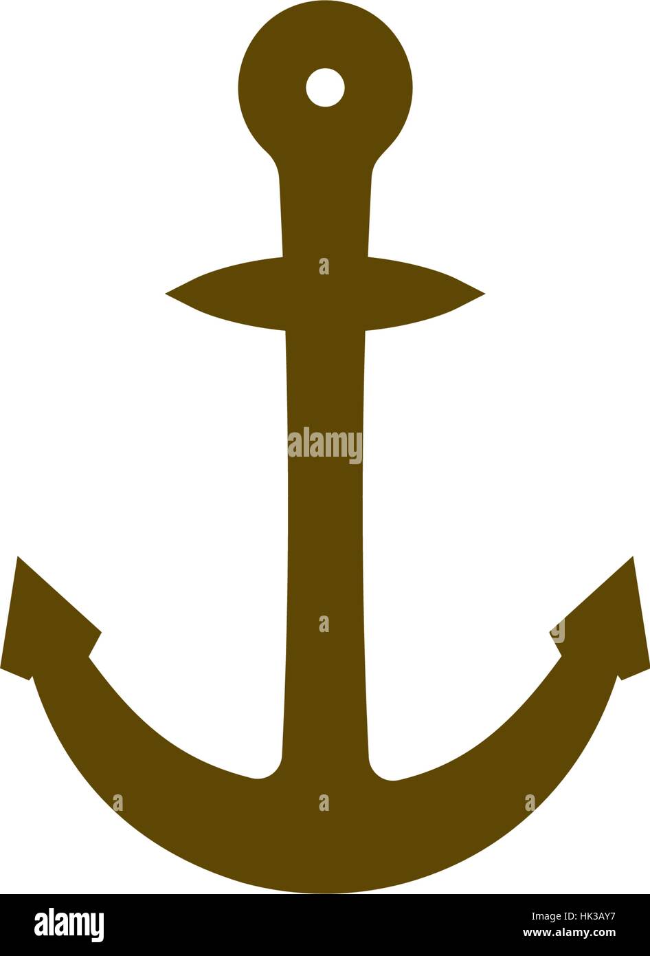 Anchor solid body symbol - stock vector icon illustration Stock Vector ...