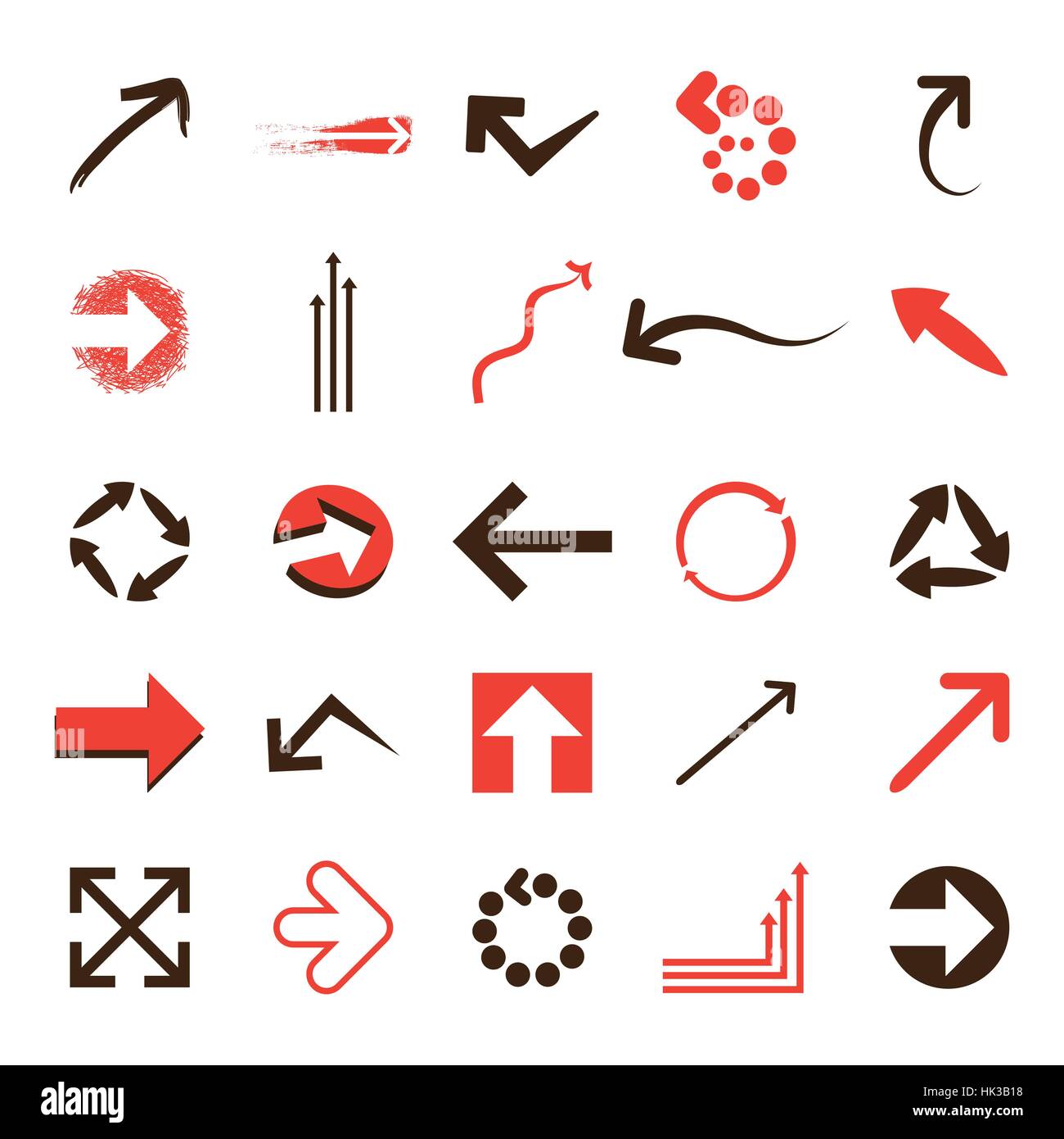 Red painted arrow Stock Vector Images - Alamy