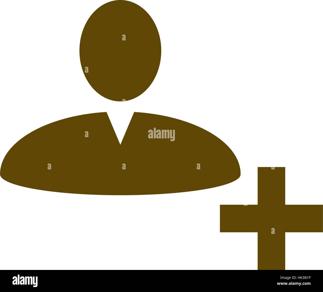Add new user account flat icon for apps. Vector illustration Stock ...