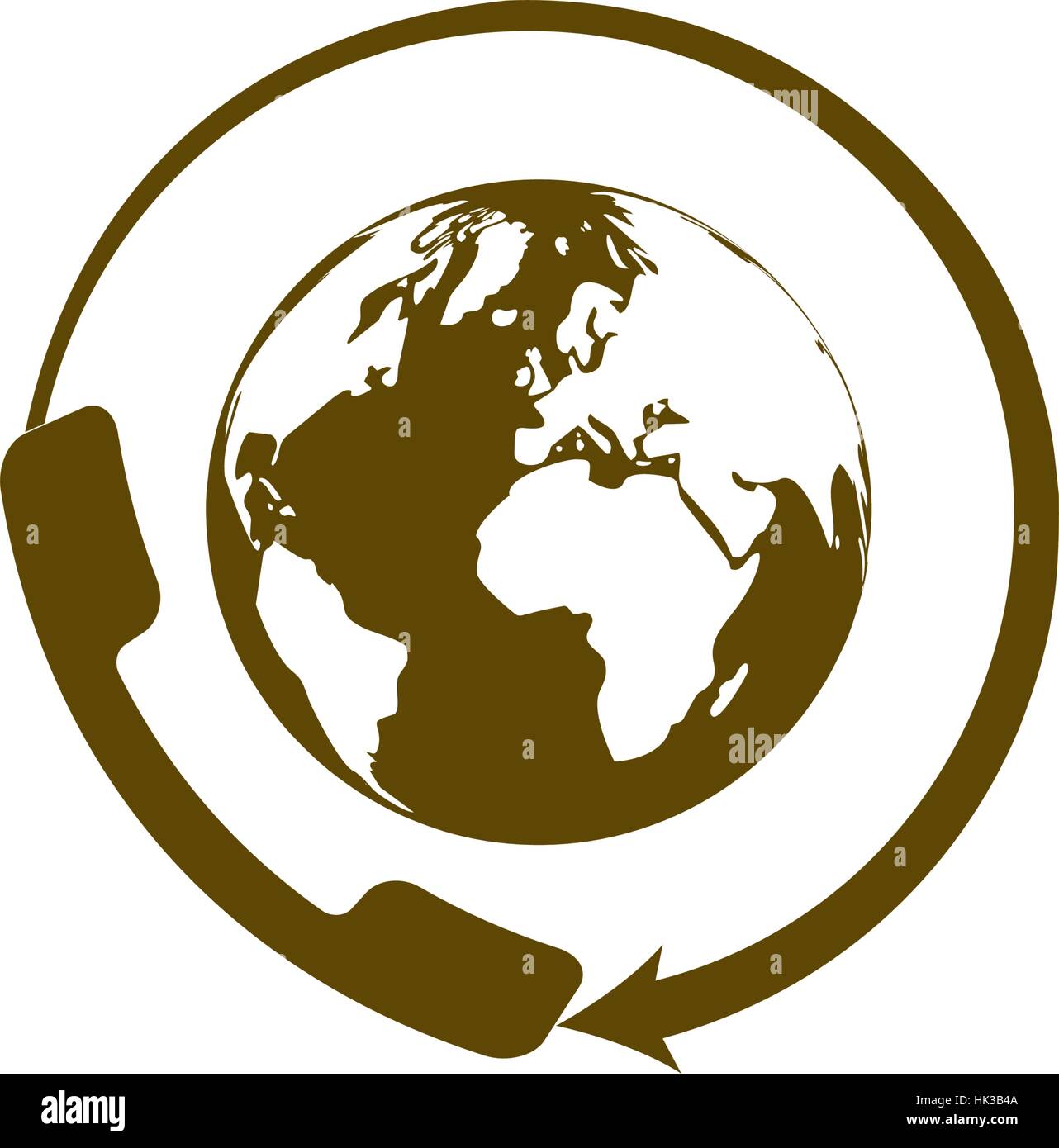 Worldwide customer support call-center. Flat vector stock icon Stock ...