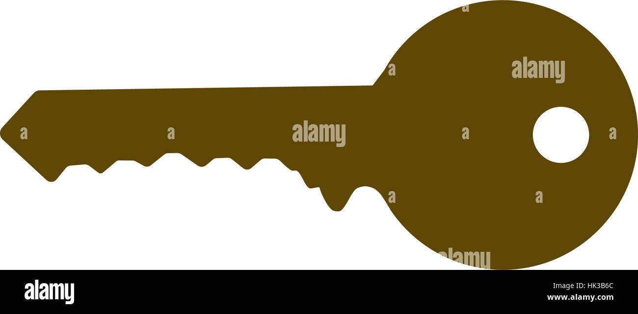 Flat paper cut style icon of an old key. Vector illustration Stock ...