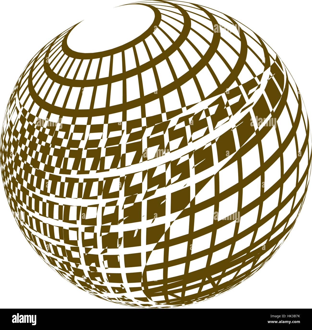 Wire-frame Design Element. Sphere stock vector illustration Stock ...