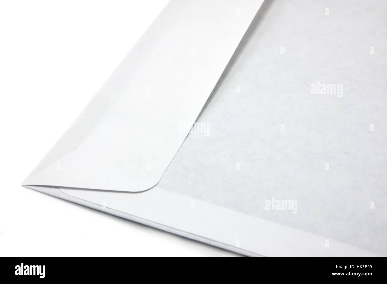 Open white envelope, isolated detailed macro closeup Stock Photo - Alamy
