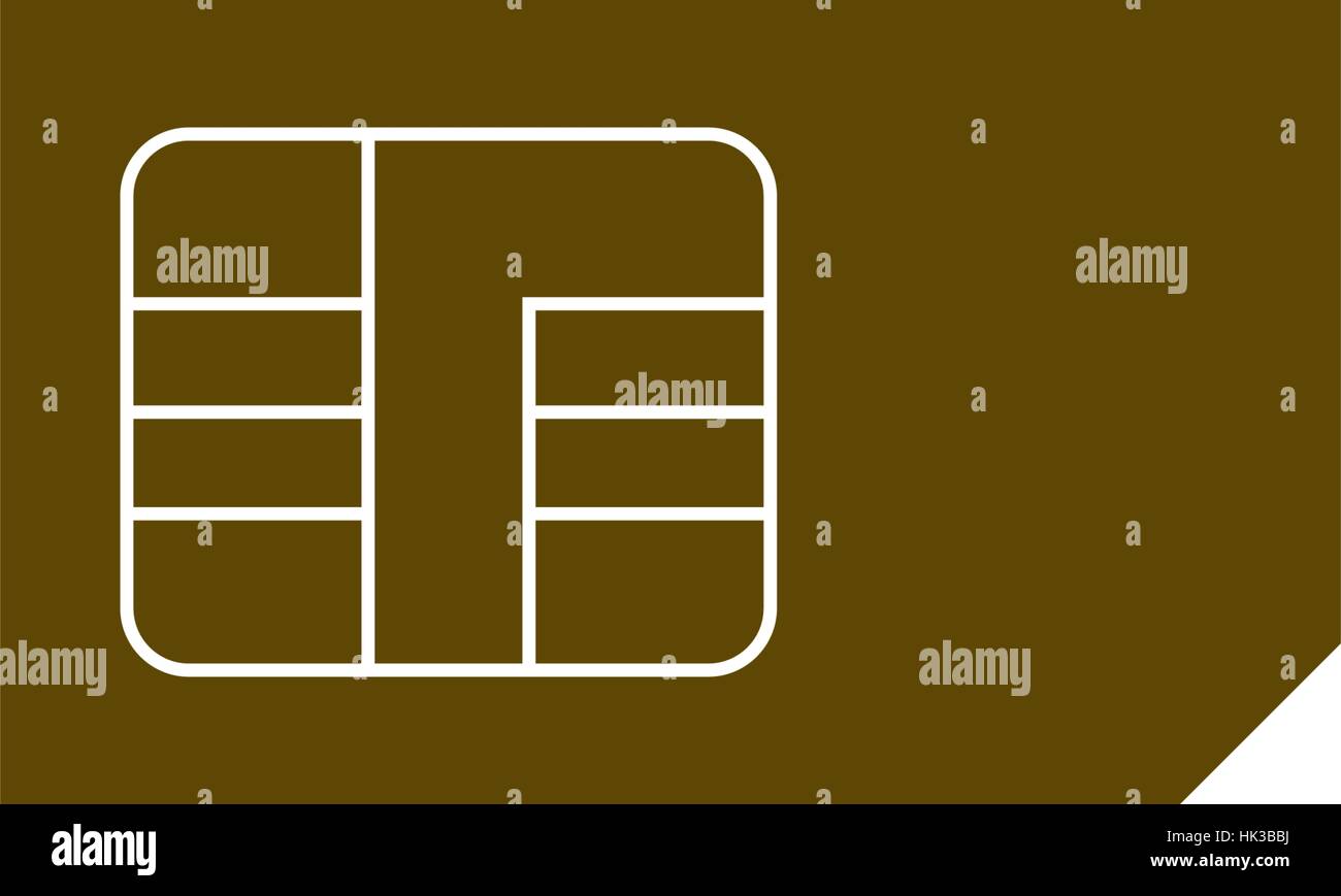 Flat paper cut style icon of a sim card. Vector illustration Stock ...