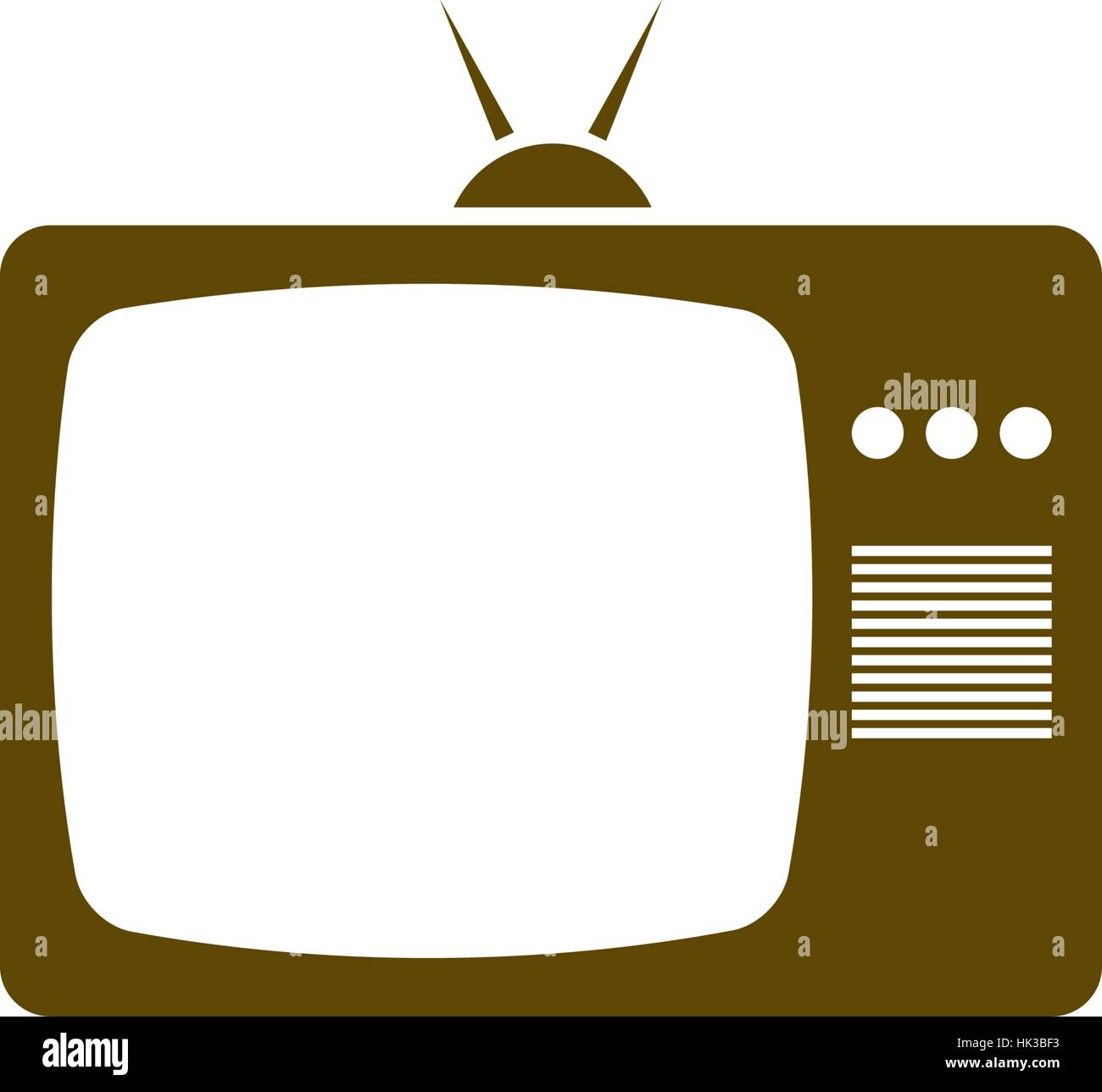 Old TV icon. Flat design style. Stock vector illustration Stock Vector ...