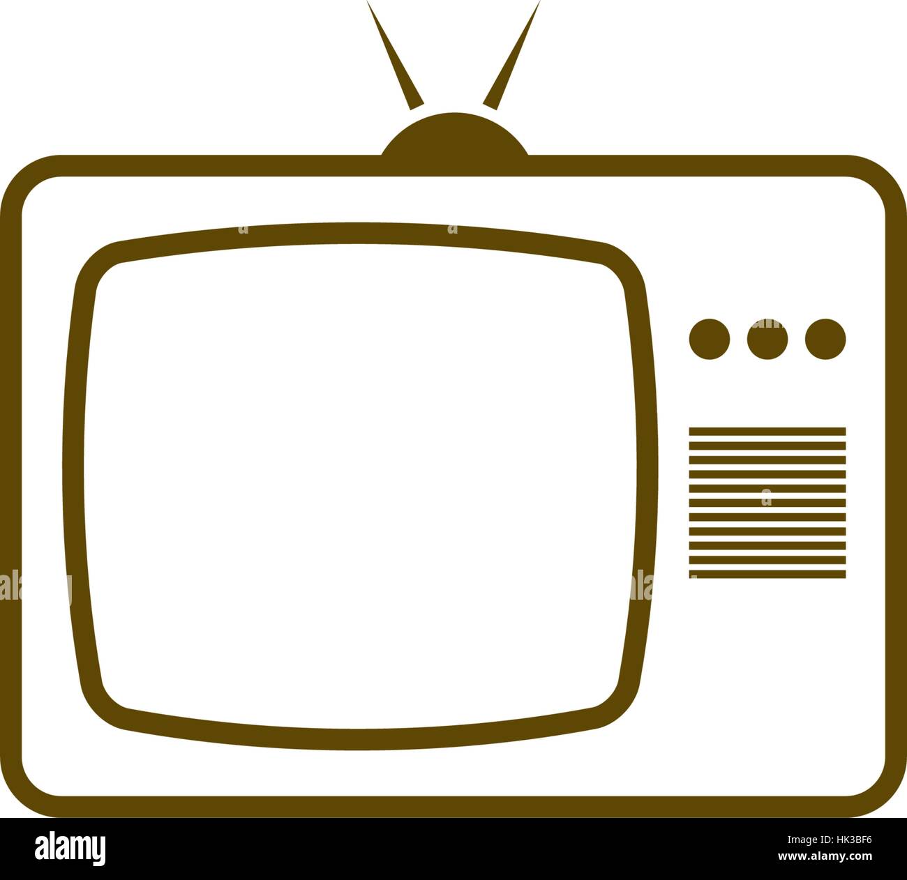 Old TV icon. Flat design style. Stock vector illustration Stock Vector ...