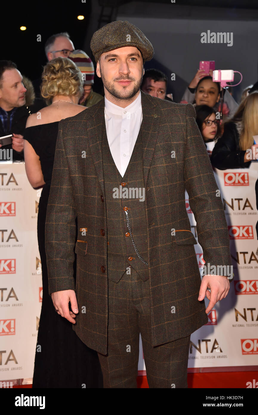 Shane Ward attending the National Television Awards 2017 at the O2 ...