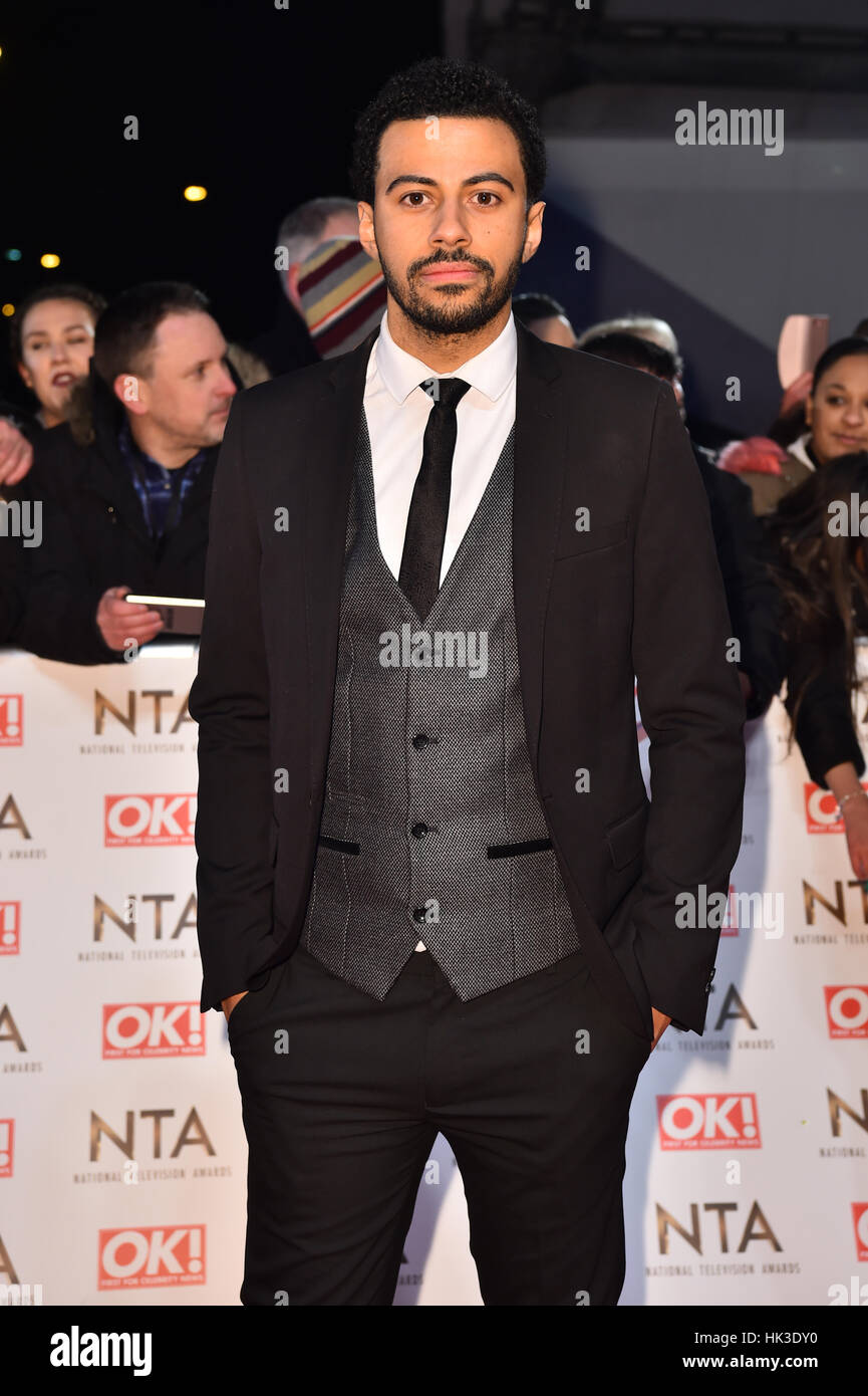Dean Fagan attending the National Television Awards 2017 at the O2 ...