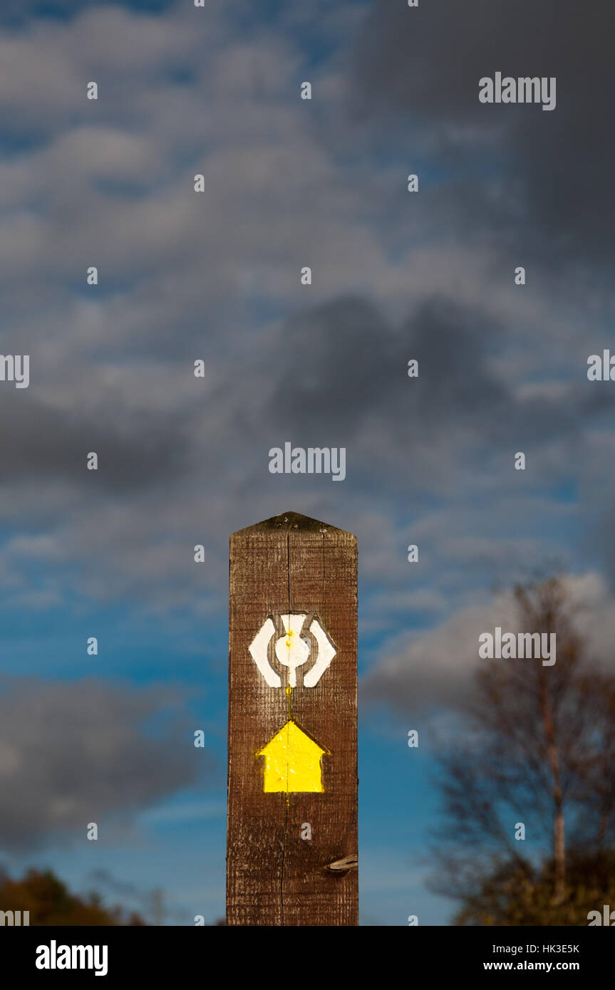 West Highland way route marker Stock Photo - Alamy