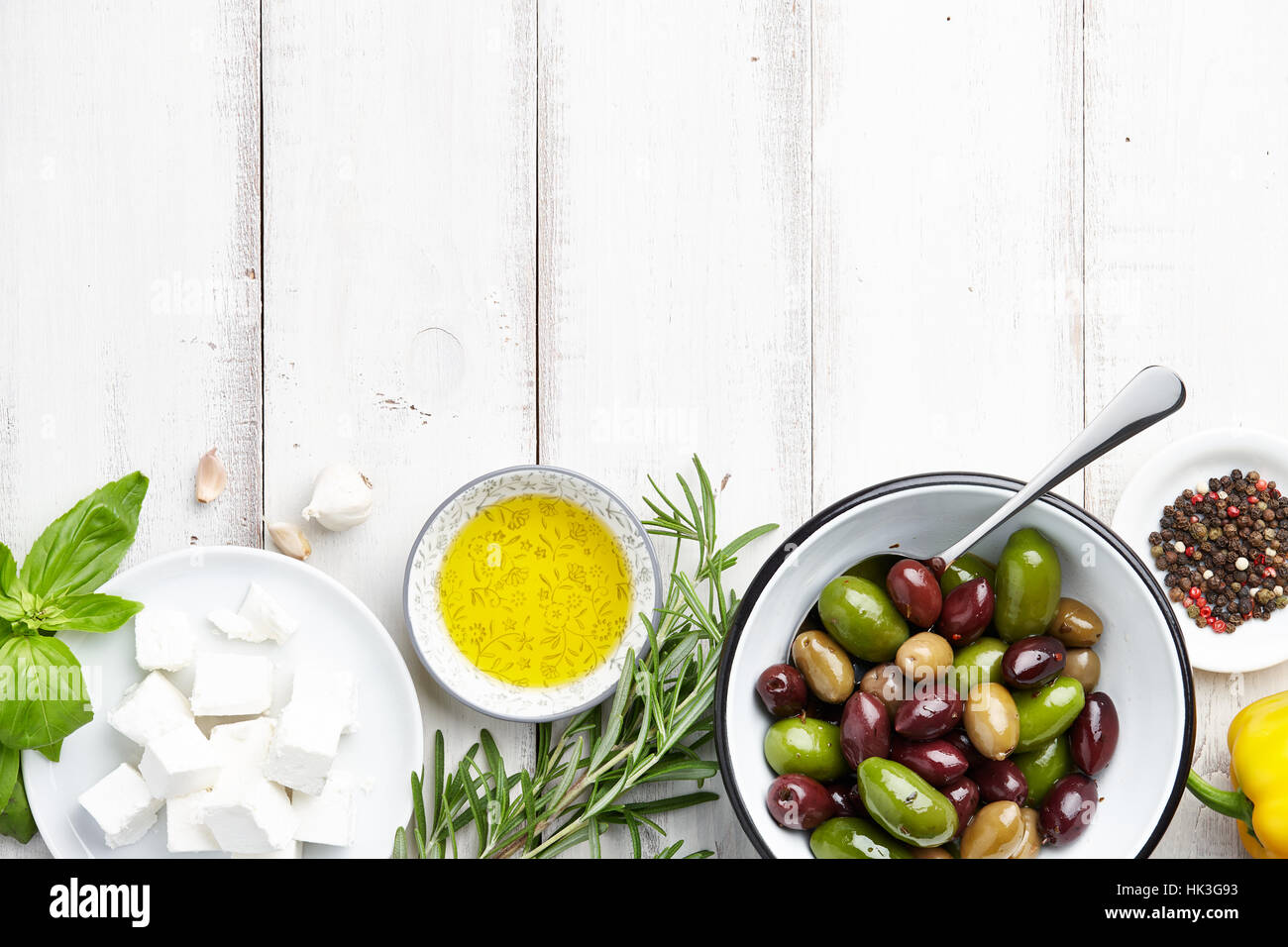 Mediterranean ingredients and olive oil hi-res stock photography and ...