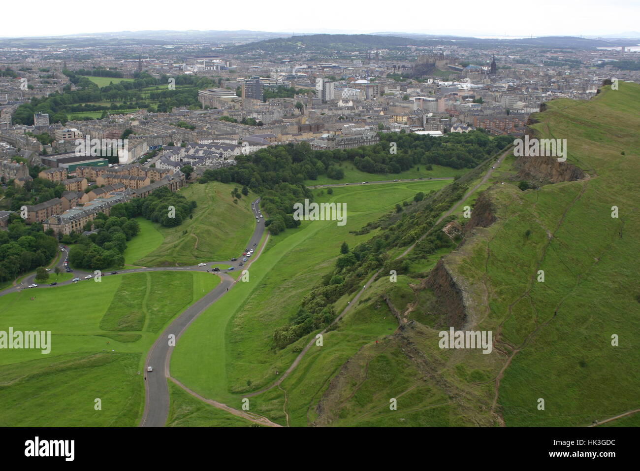 Arthur's Seat Edinburgh Salisbury Crags volcano extinct Leith Firth of ...