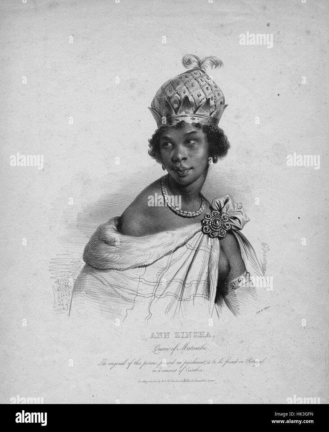Portrait of Ann Zingha, queen of Matamba, a precolonial African state ...