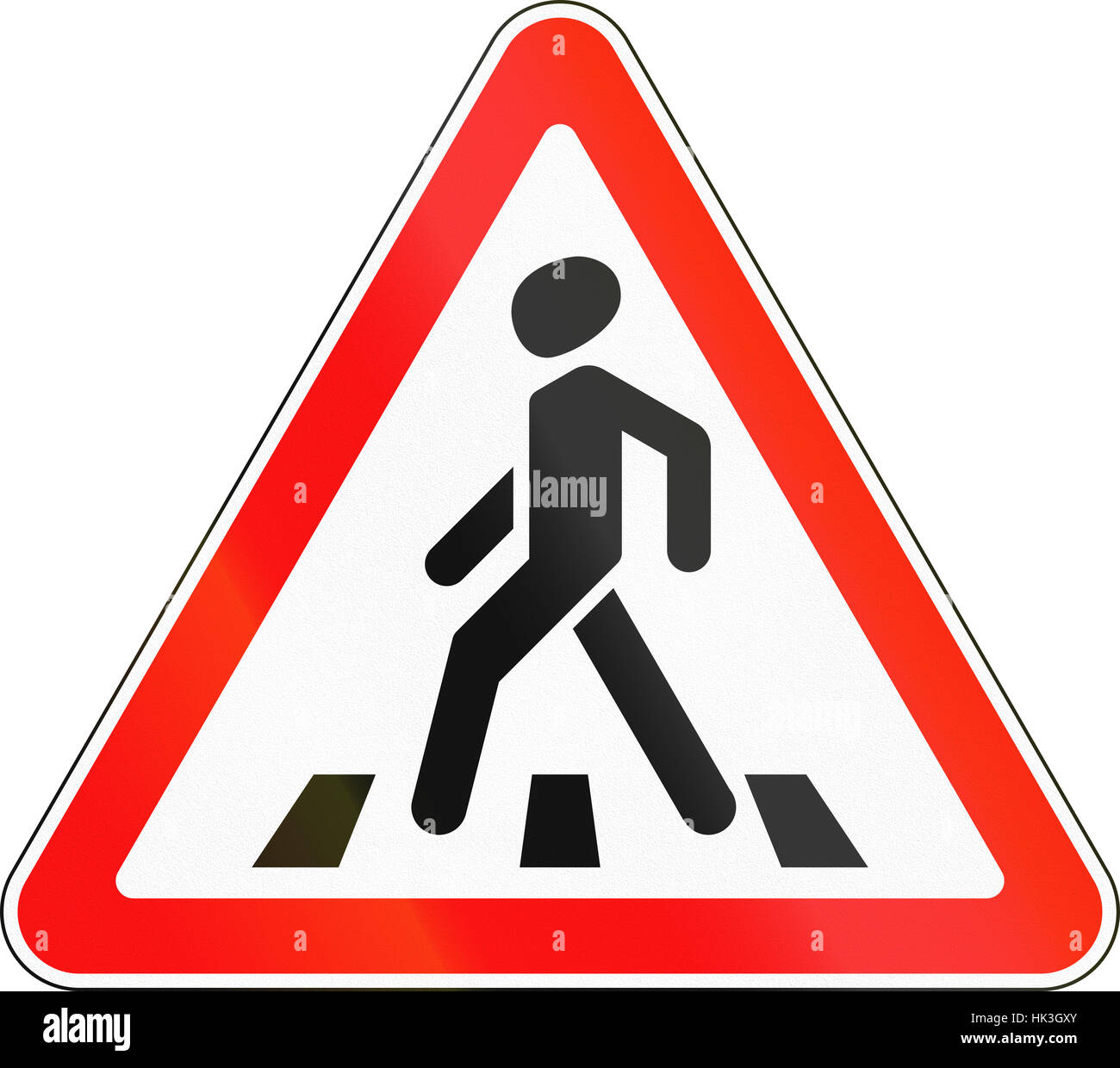 Road sign used in Russia - Pedestrian crossing Stock Photo - Alamy
