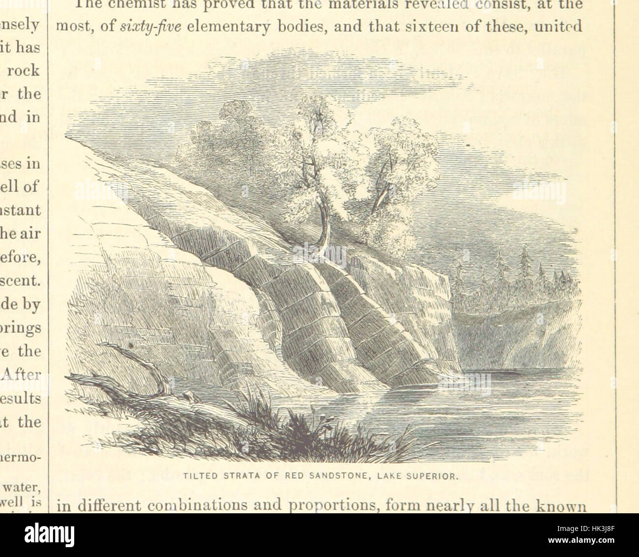Illustration from 'Elements of Physical Geography,' depicting physical ...